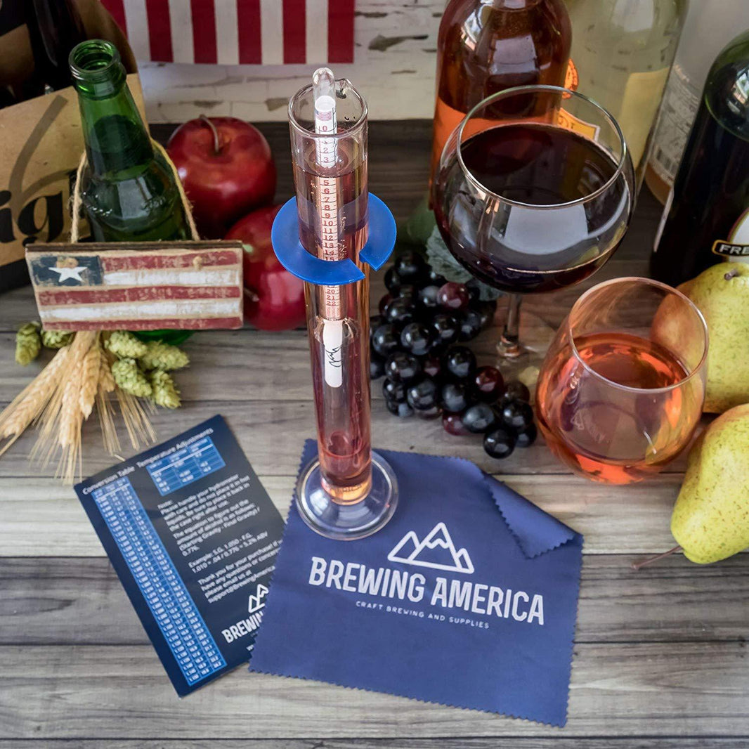 Specific Gravity Hydrometer Test Kit American-made ABV Tester With Bor
