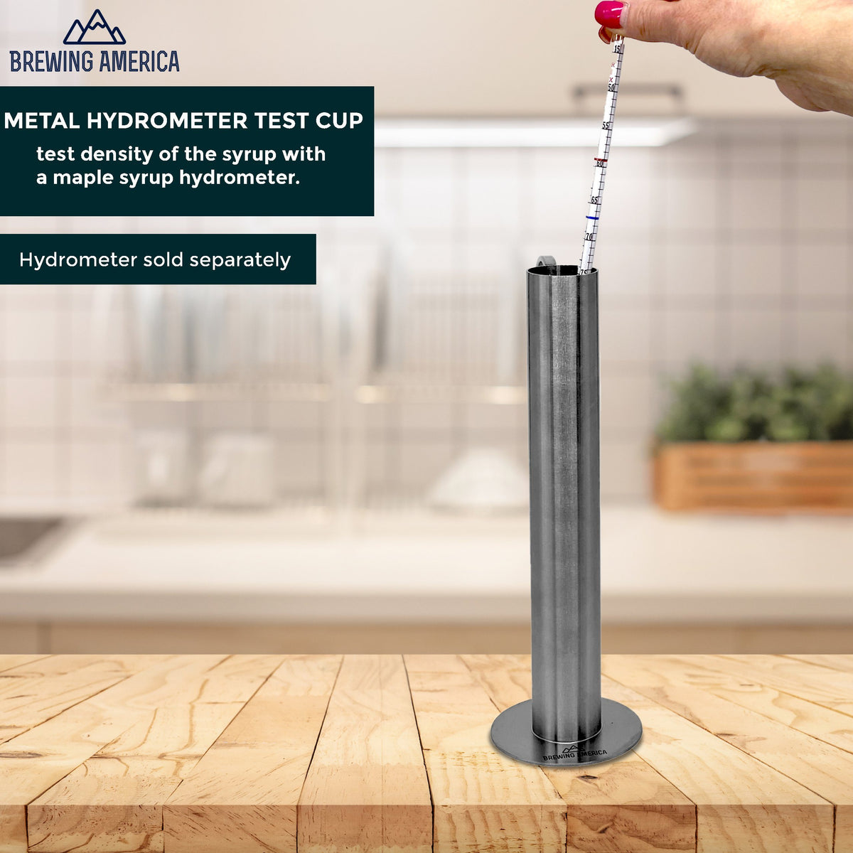 Maple Syrup Hydrometer Test Cup for Sugar and Moisture Content Measure